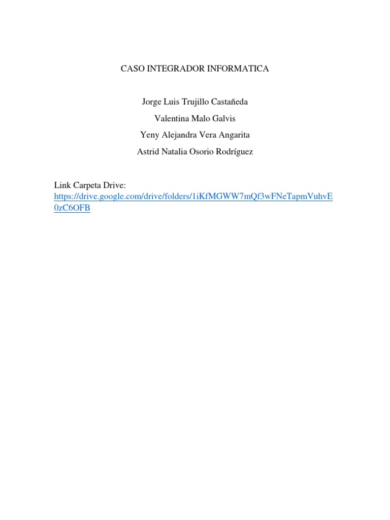 Caso Integrador Informática | PDF