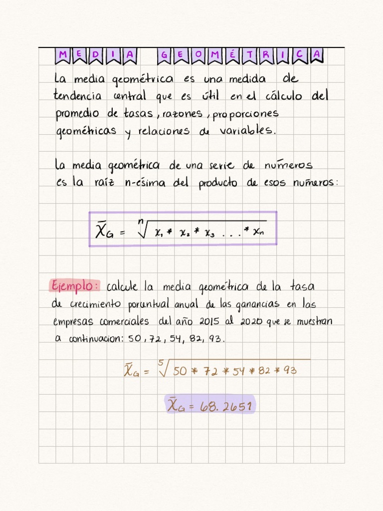 Ejemplo Medias | PDF | Media | Matemática Elemental
