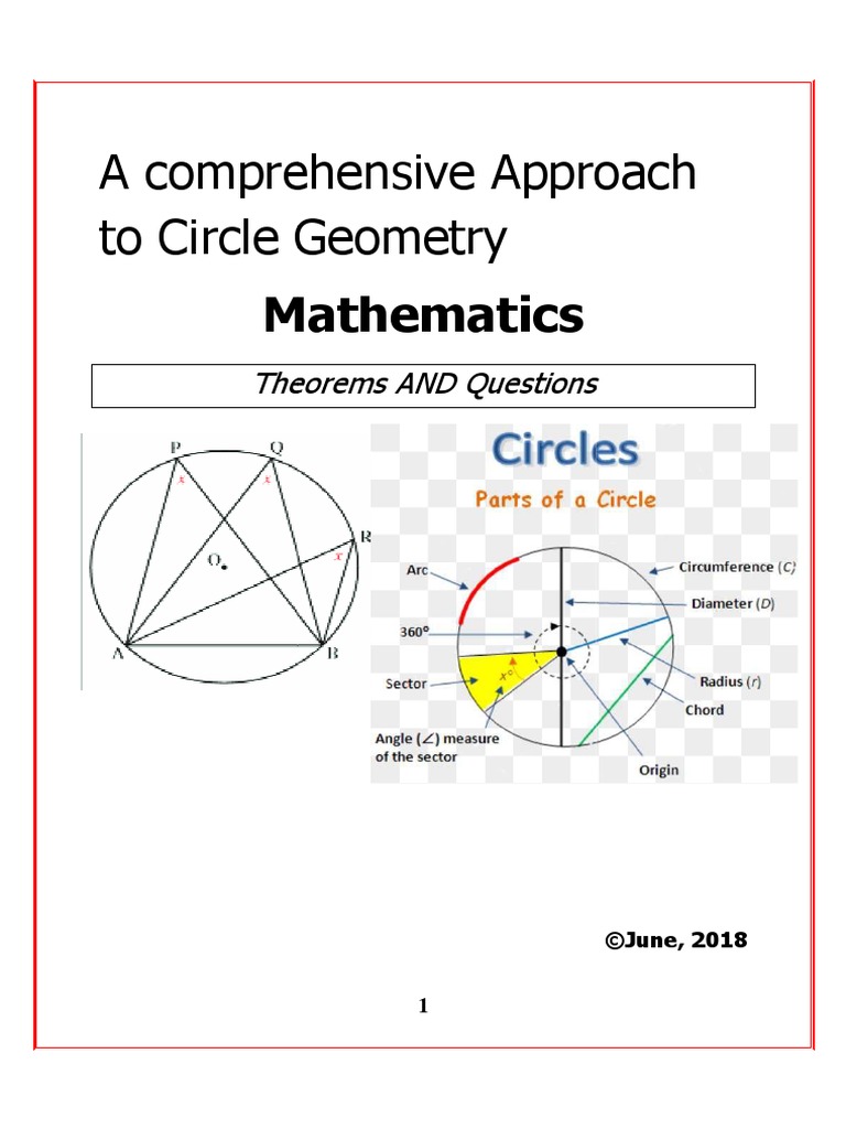 Circle - Geometry Notes | PDF | Circle | Angle