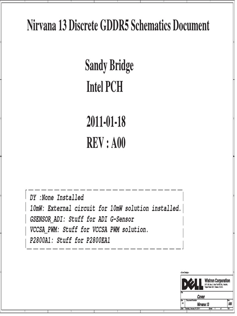 Nirvana 13 Discrete GDDR5 Schematics Document Sandy Bridge | PDF | Electrical Engineering ...