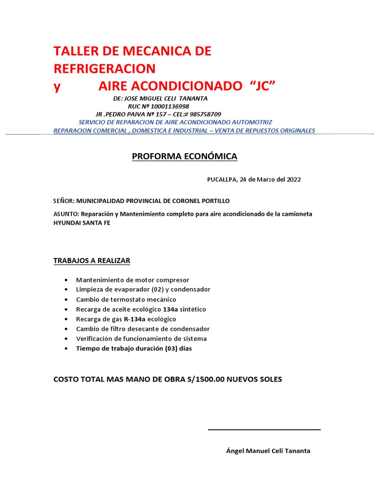 Proforma 2 | PDF