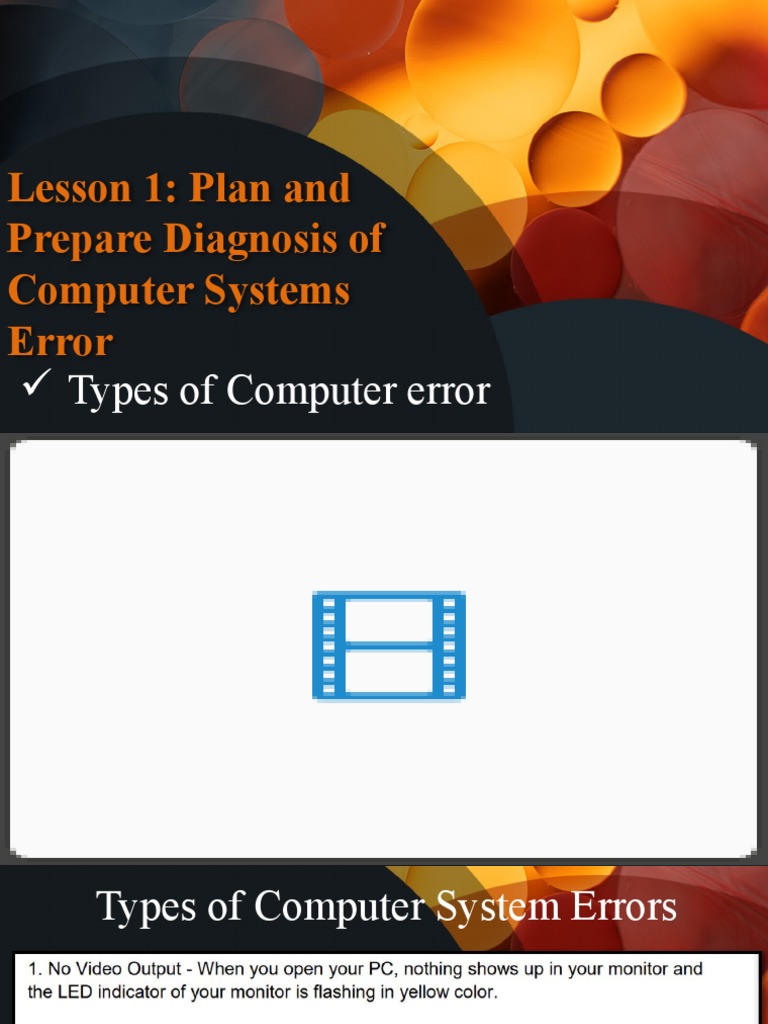 Lesson 1: Plan and Prepare Diagnosis of Computer Systems Error | PDF