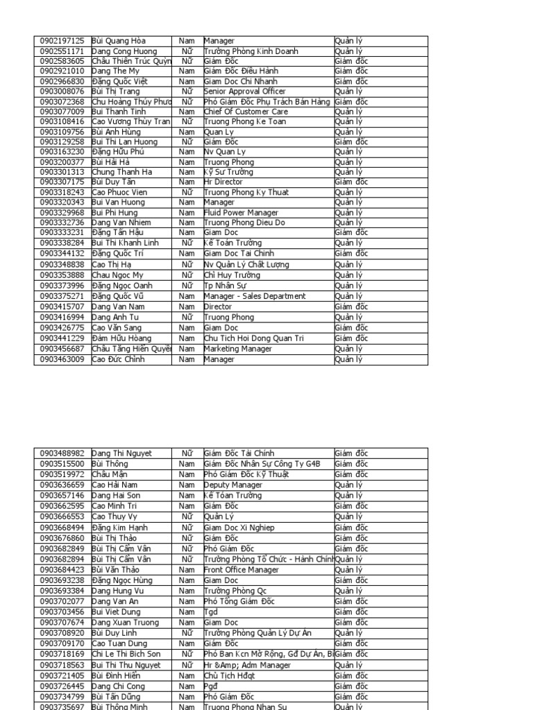 Data Khach Hang Mien Phi Giam Doc 030 - BTB - Hoanganh | PDF