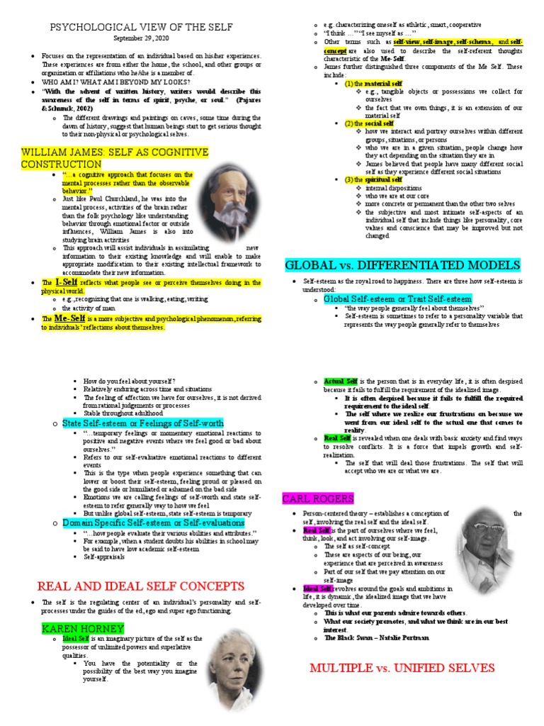 Understanding the Psychological Self | PDF | Self Esteem | Self Concept