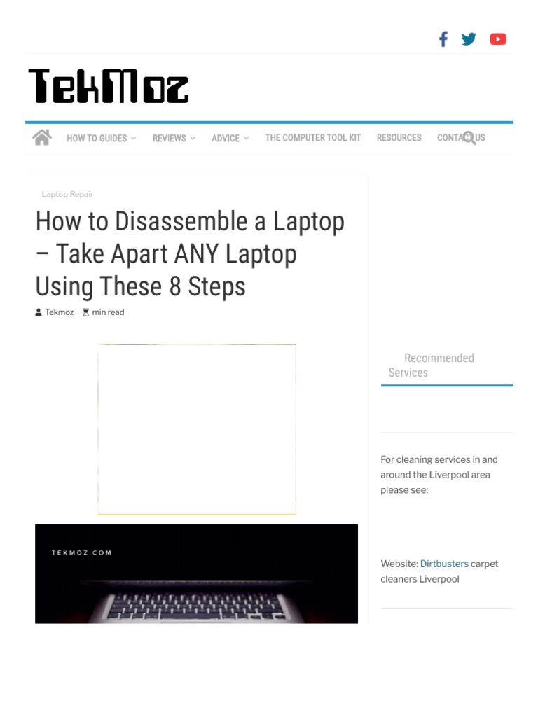 How To Disassemble & Take Apart ANY Laptop in 8 Easy Steps | PDF | Laptop | Screw