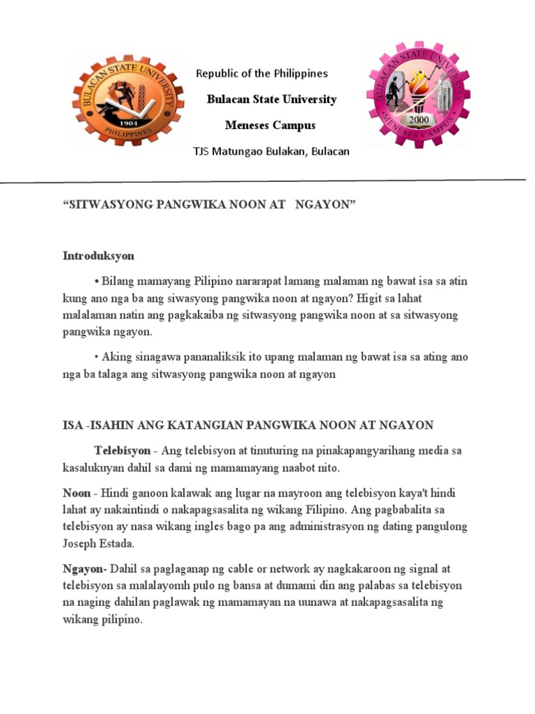 Meneses Campus TJS Matungao Bulakan, Bulacan: Republic of The ...