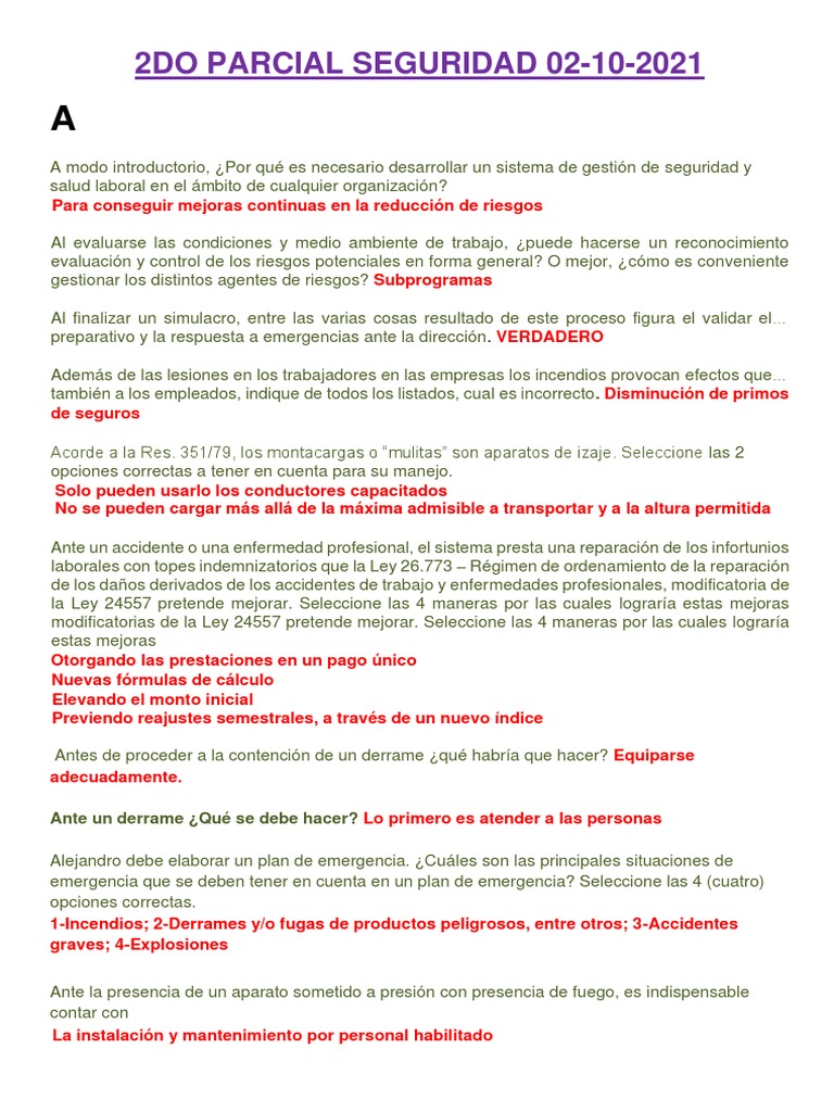 Comparto '2do PARCIAL AST 02-10-21' Con Usted | PDF | Seguridad y salud ...