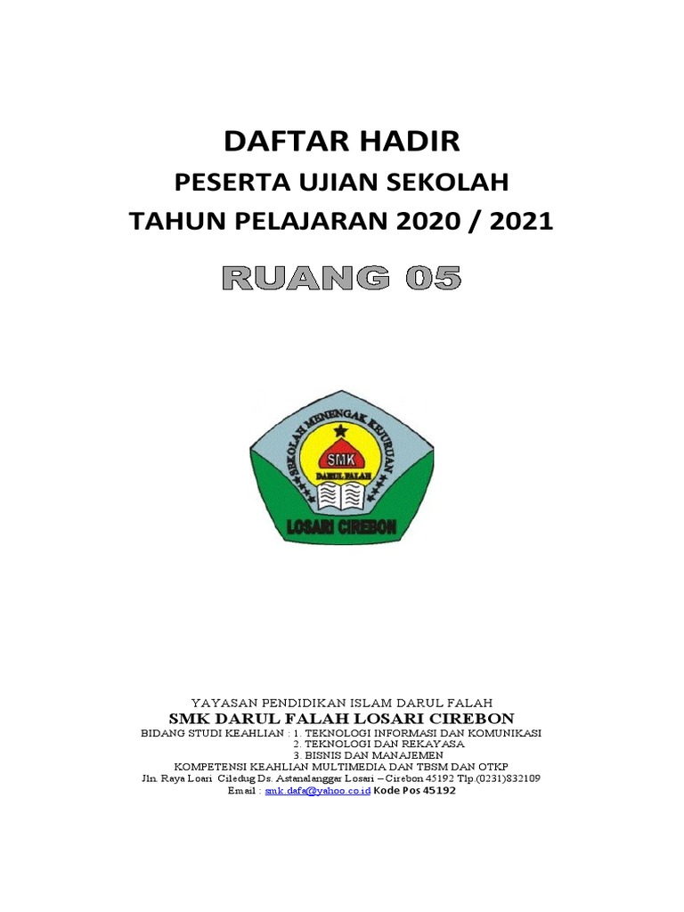 Cover Daftar Hadir Us | PDF
