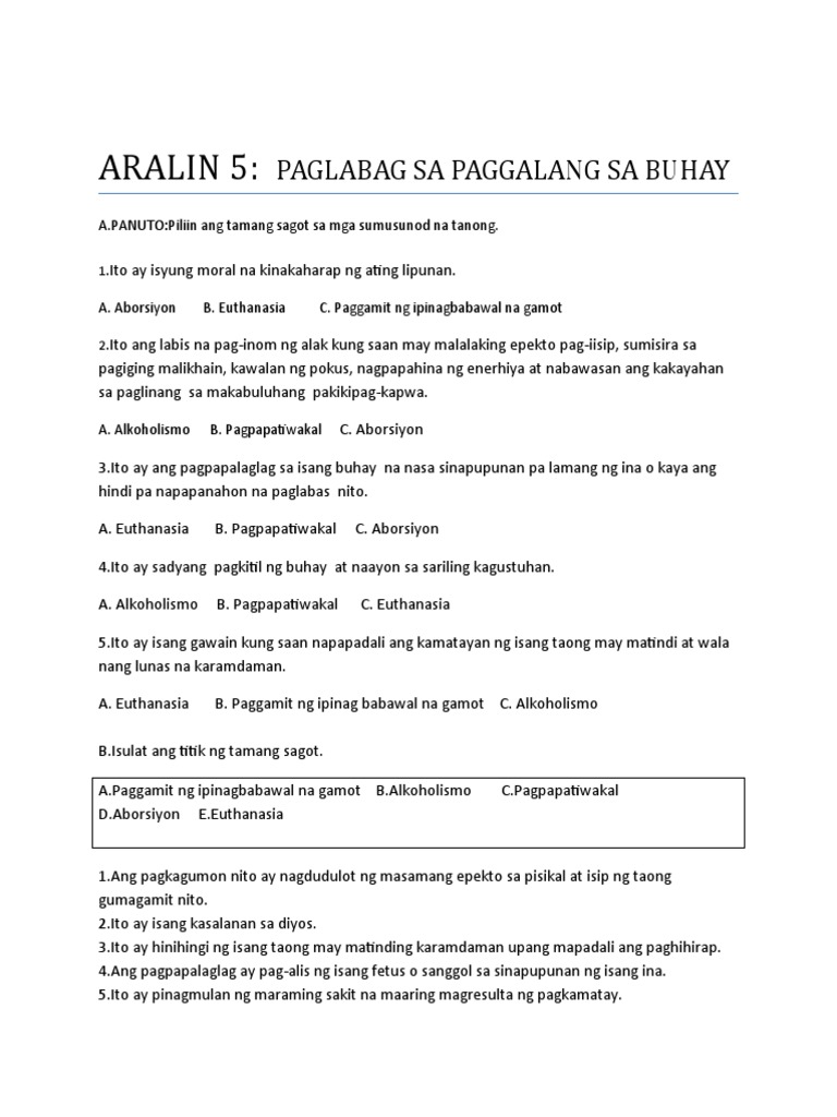 Aralin 5 Abby | PDF