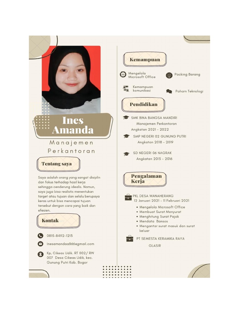 CV Ines Amanda | PDF