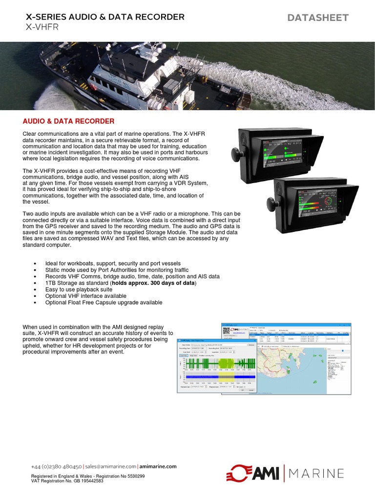 Data Sheet X VHFR Vessel Audio and Data Recorder Iss03 Rev01 | PDF ...
