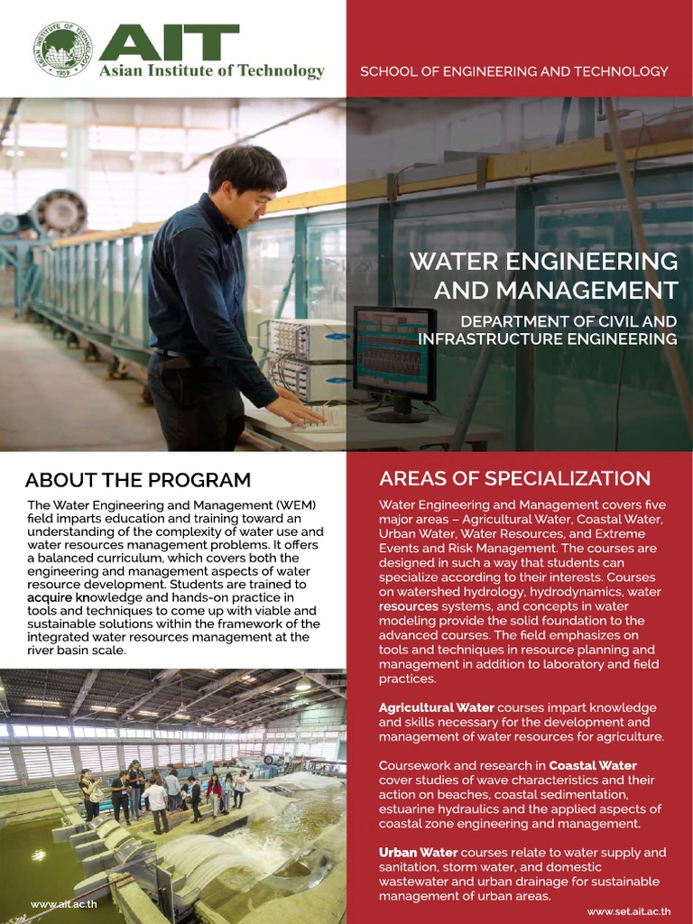 Water Engineering and Management SET AIT | PDF | Academic Degree | Master's Degree