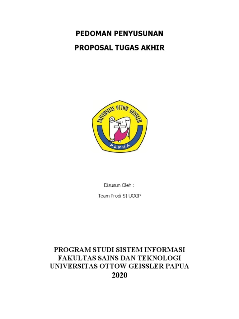 Pedoman Penyusunan Proposal Tugas Akhir Revisi 2020 | PDF | Komputer | Teknologi & Rekayasa