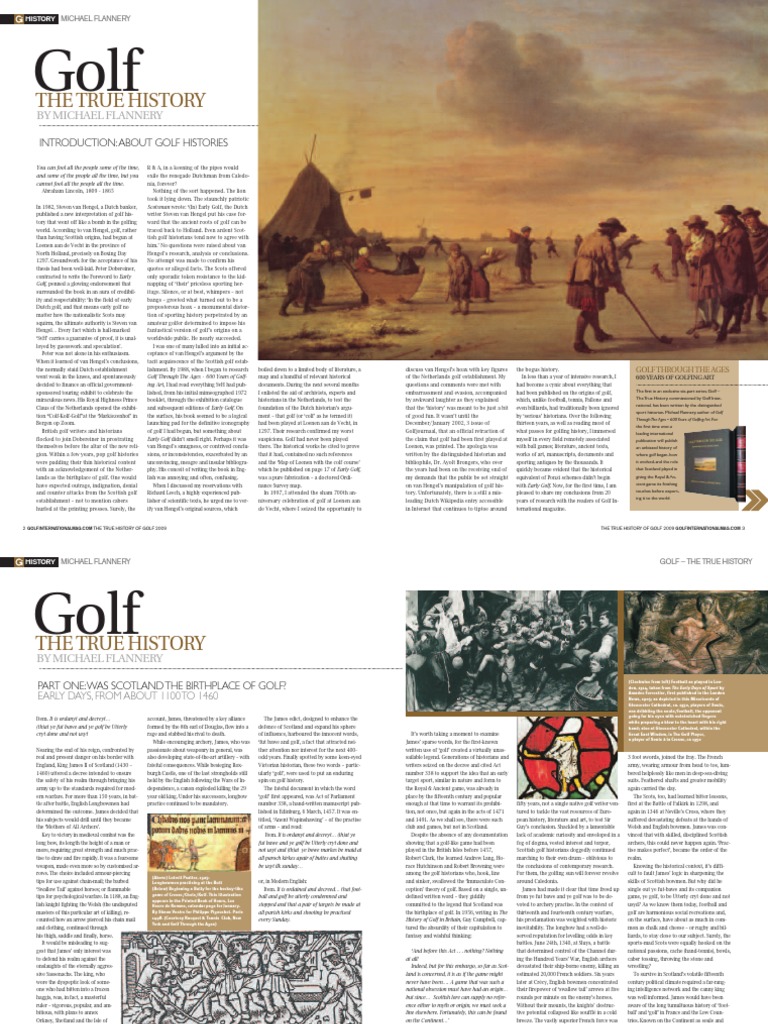 Golf History | PDF | Archery | Sports