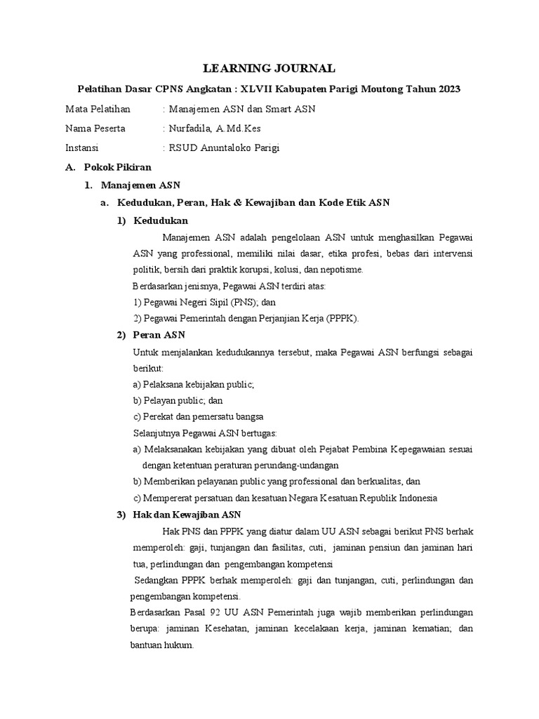 Learning Journal | PDF | Politik | Ilmu Sosial