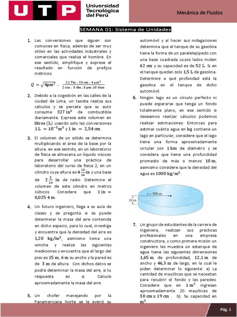 S01.s1 - HT - CONCEPTOS INTRODUCTORIOS | PDF | Volumen | Metrología