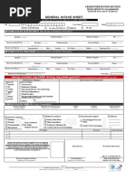 General Intake Sheet DSWD Form | PDF | Psychosocial