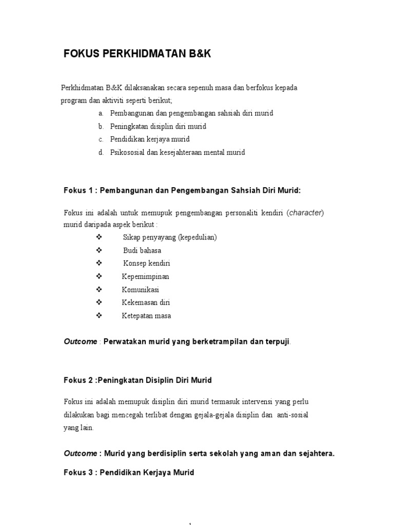 Fokus Perkhidmatan B | PDF