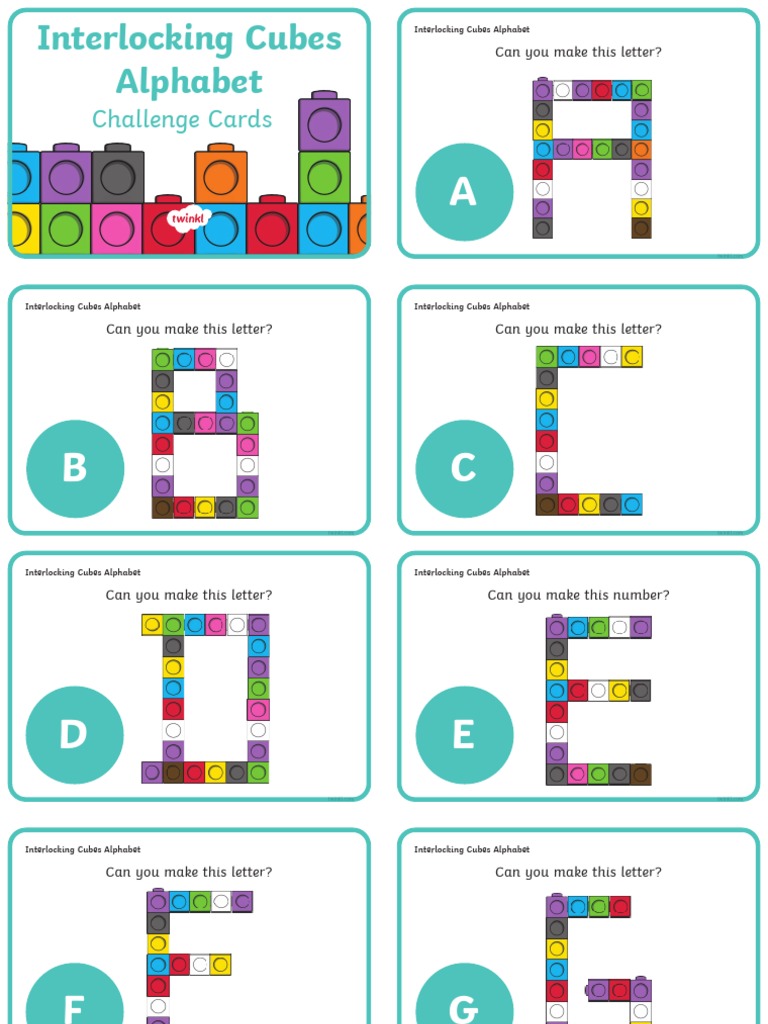 Unifix Cube Alphabet Challenge | PDF