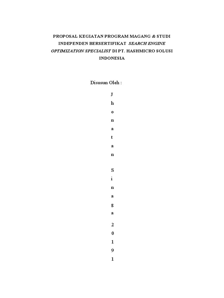 Format Proposal Manajemen-MBKM | PDF