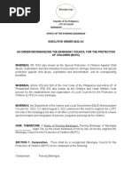 Executive Order - Barangay Council For The Protection of Children BCPC ...