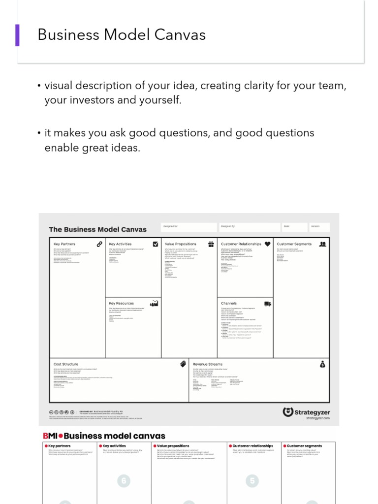 Lesson 5 - Business Plan (Business Model Canvas) | PDF