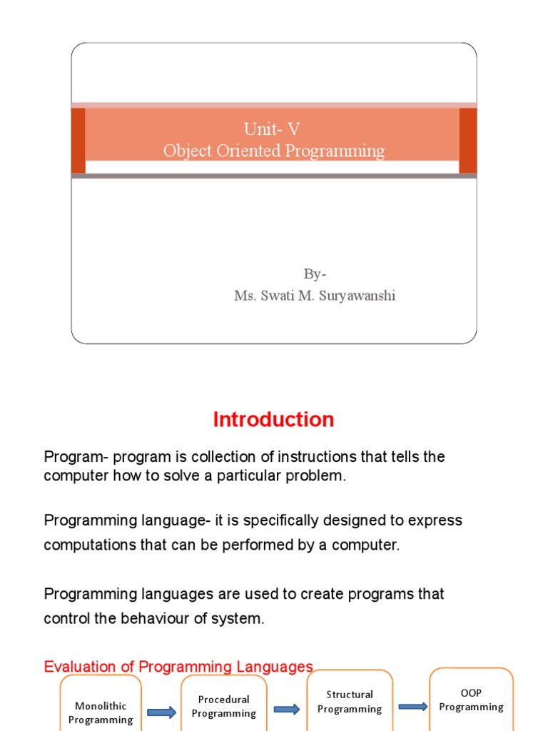 Complete Unit 5 Oop Notes Sppu Pdf Inheritance Object Oriented Programming Class 8849