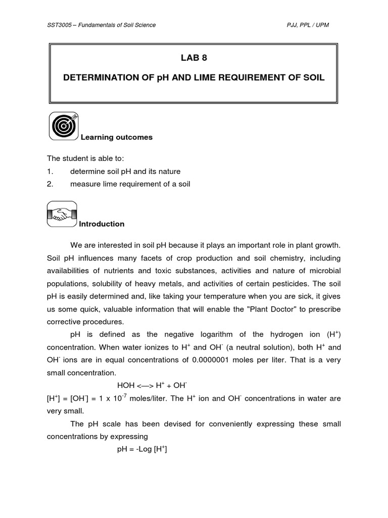 Determine Soil pH and Lime Requirement | PDF | Soil | Ph