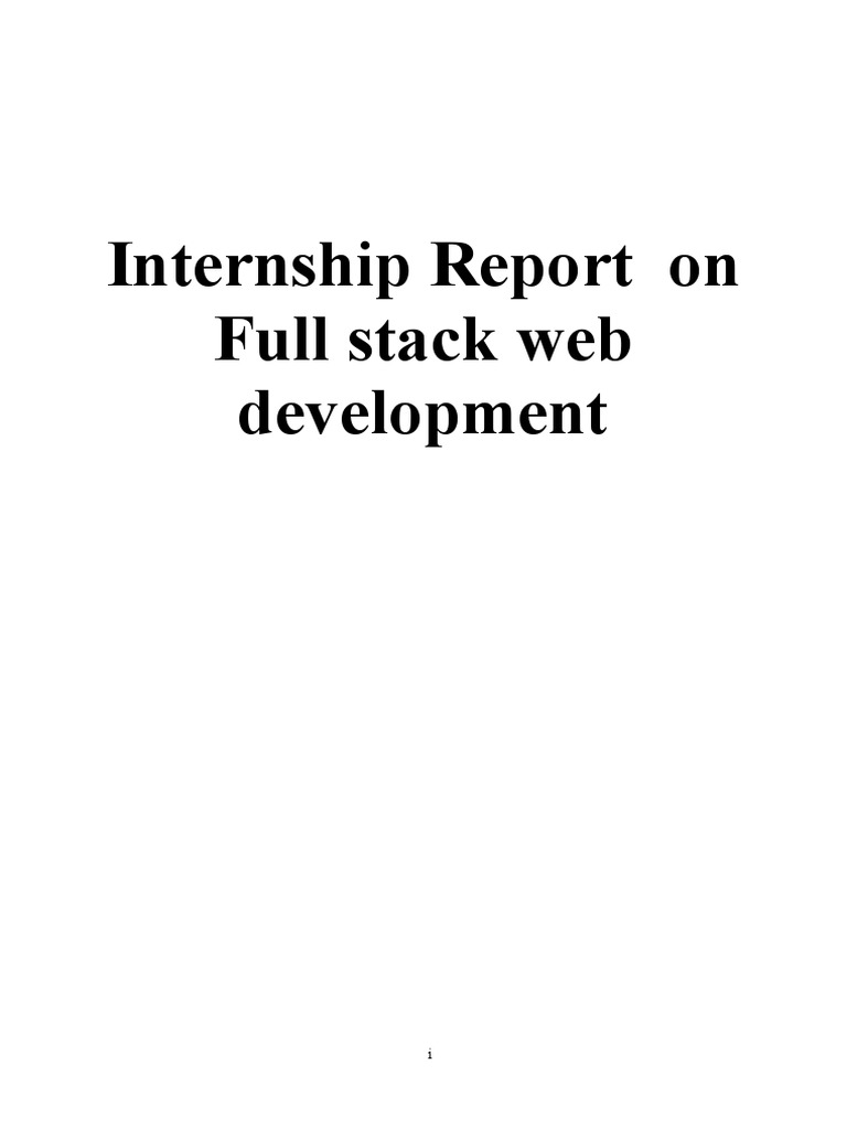 Takeitsmart Web Development Internship Report Pdf Php World Wide Web 