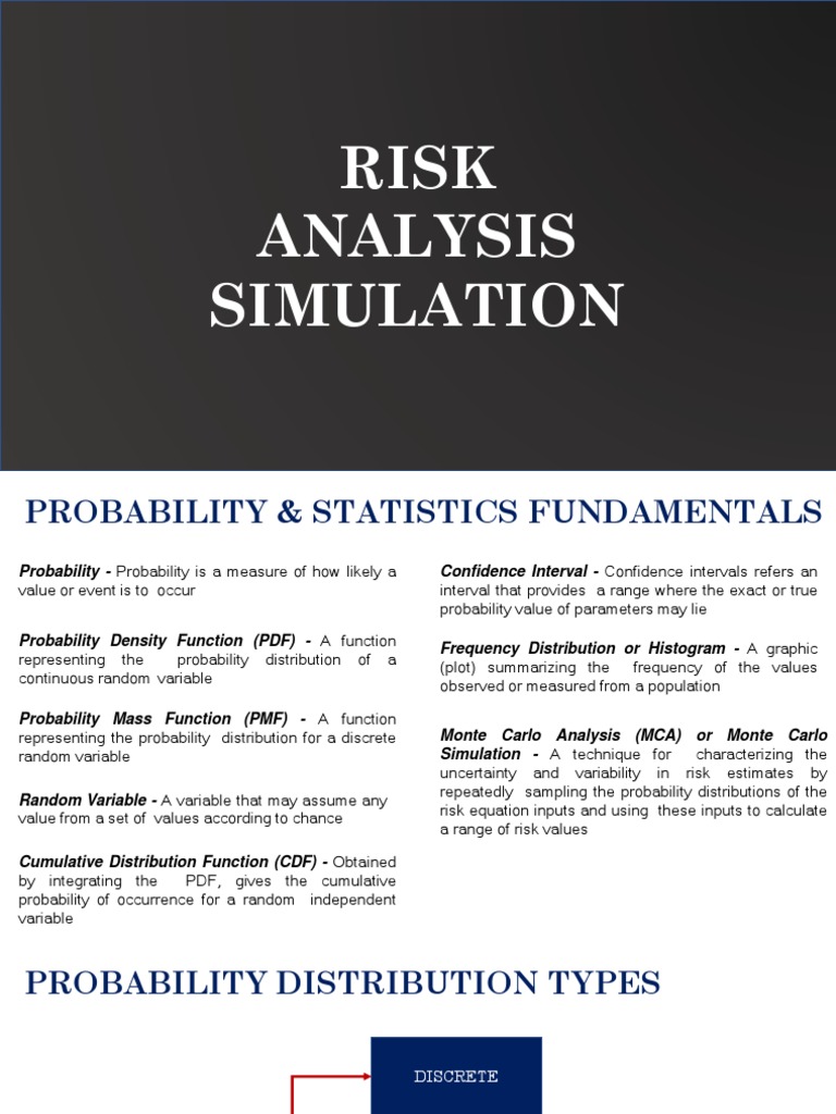 Risk Analysis Simulation | PDF | Probability Distribution | Random Variable