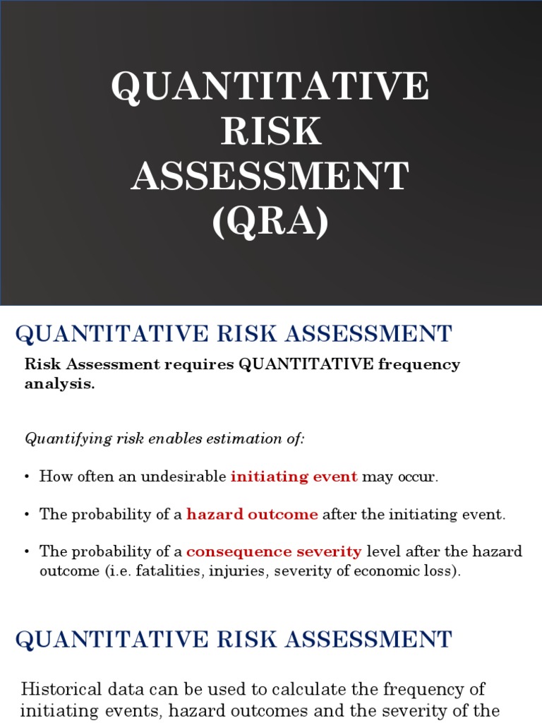 Quantitative Risk Assessment | Download Free PDF | Risk | Reliability ...