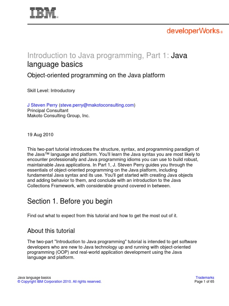 Java Part 1 | PDF