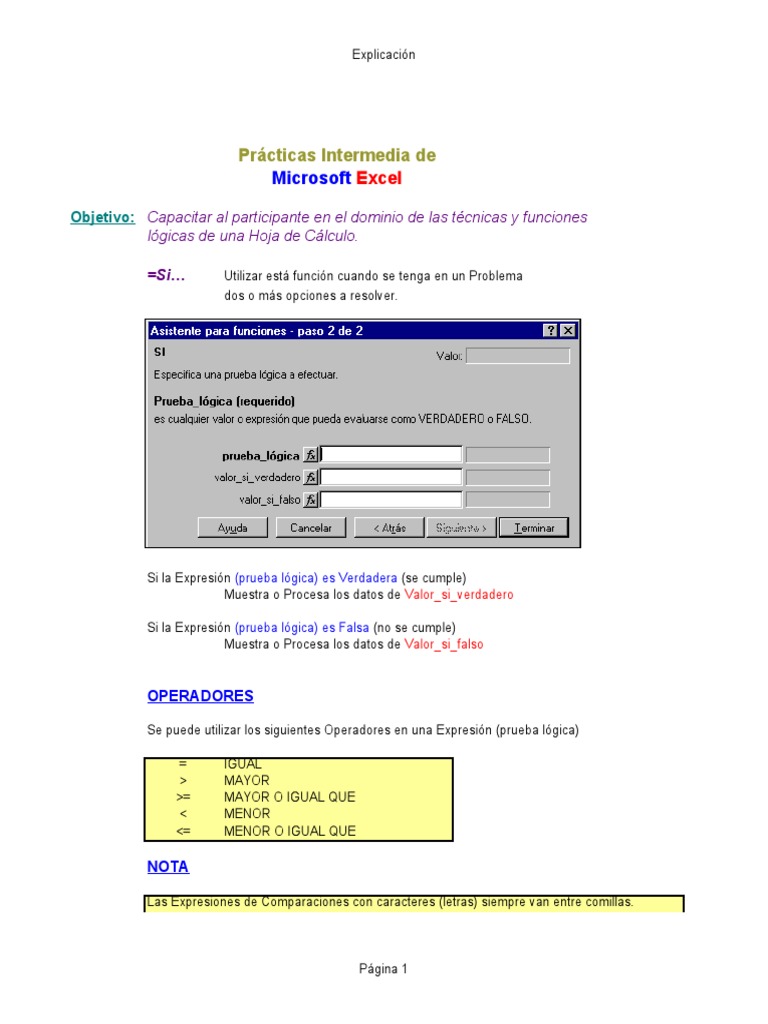 Prácticas Intermedia De: Microsoft | PDF | Hoja de cálculo