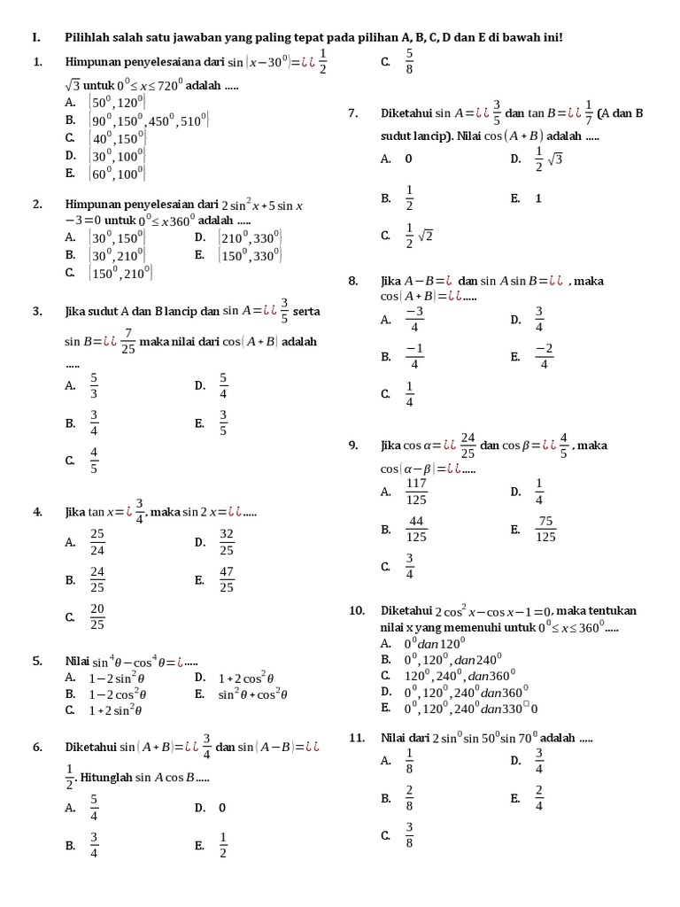 PAS MTK Minat XI | PDF