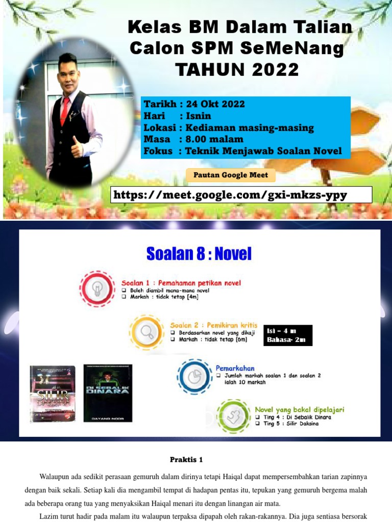 Cara Mudah Jawab Novel SPM 2022 | PDF