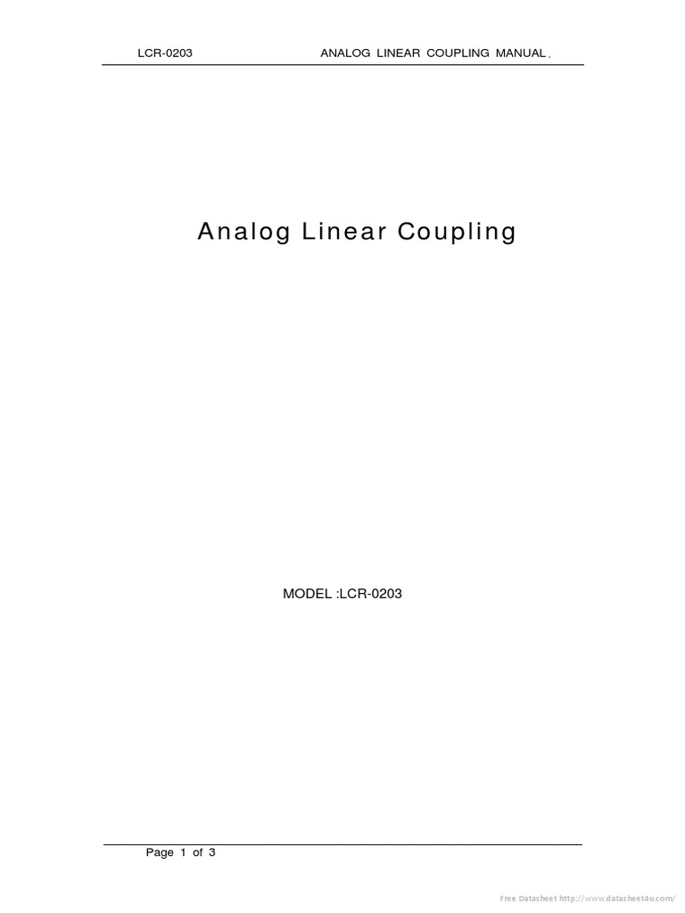 LCR-0203 Etc | PDF