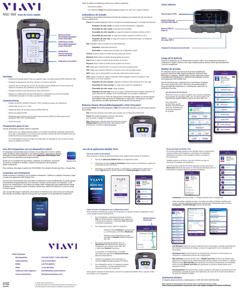 NSC 100 Quick Start Guide 100120 Spanish | PDF | Aplicación movil ...