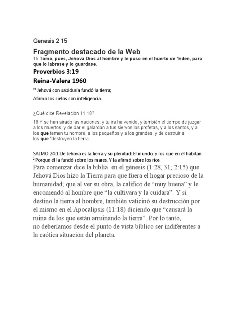 Genesis 2 15 | PDF