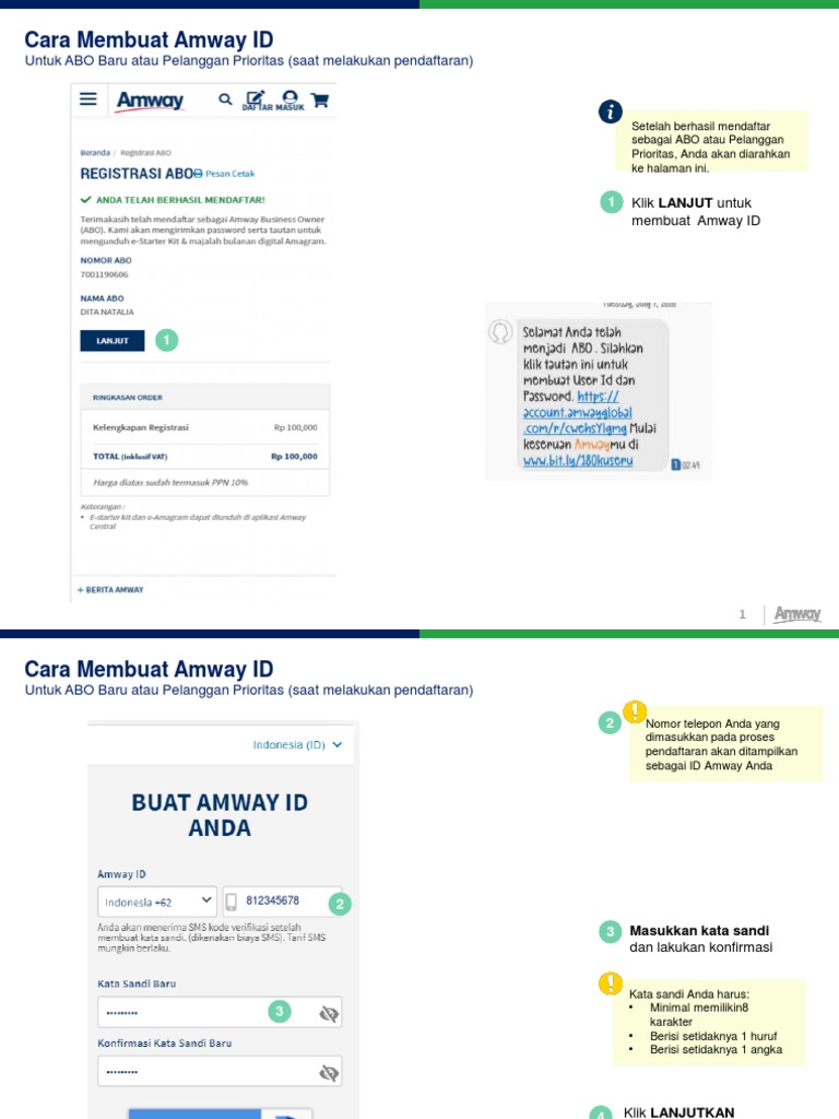 Amway ID User Guide Go Through Amway - Id | PDF