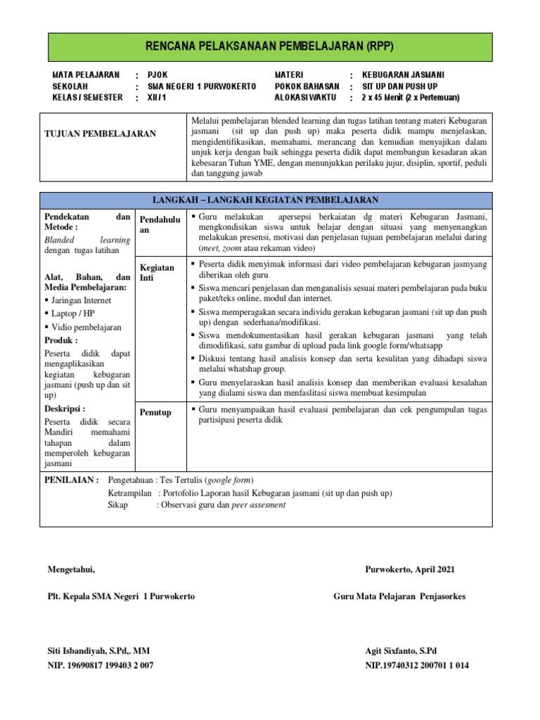 RPP Kelas Xii Full | PDF