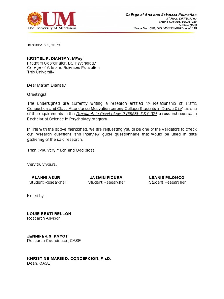 Letter To The Validator Final | PDF | Science | Psychological Concepts