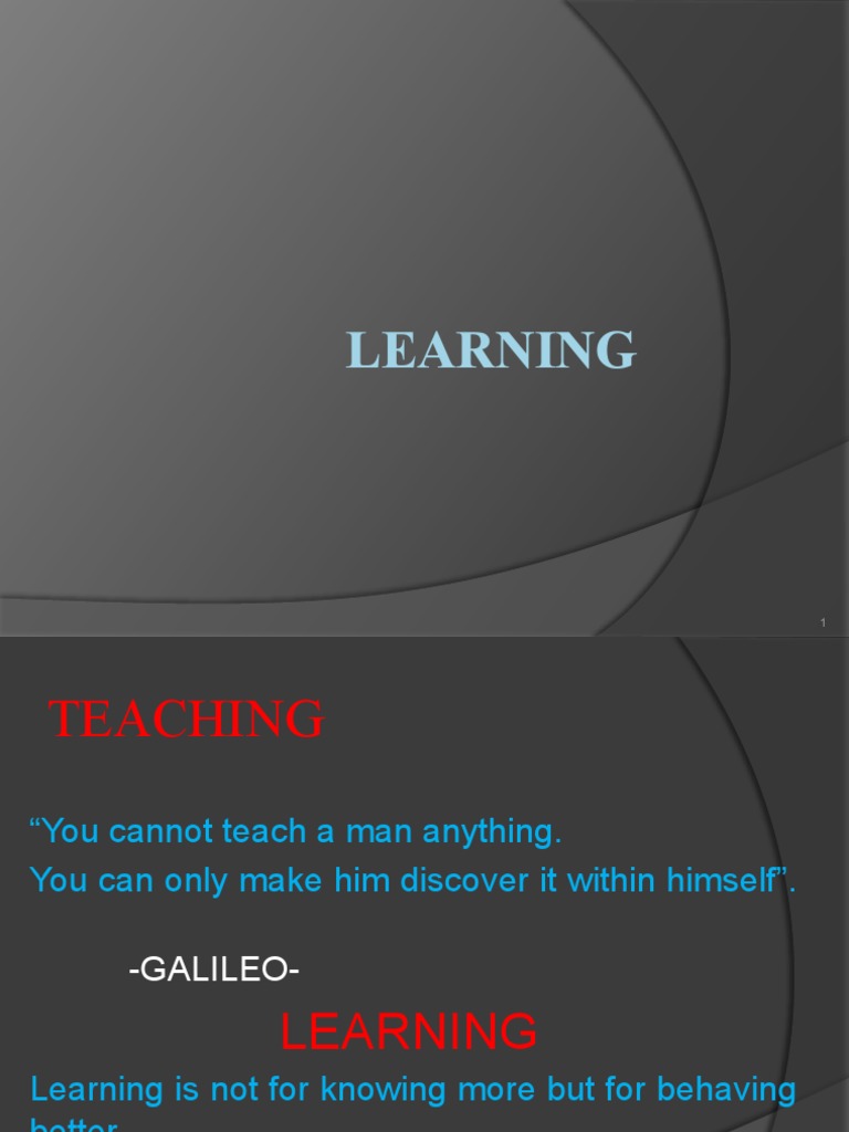 Chapter 4 (LEARNING) | PDF | Classical Conditioning | Learning