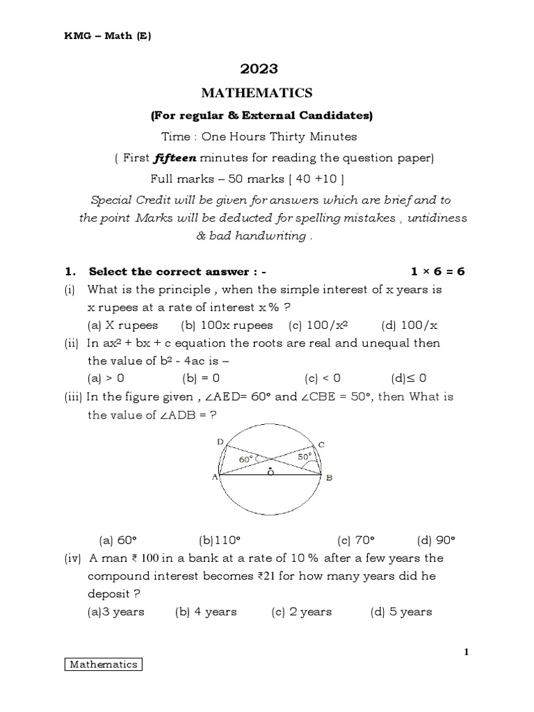 Math 40 Marks Class X | Download Free PDF | Circle | Speed Math 40 Marks Class X | Download Free PDF | Circle | Speed