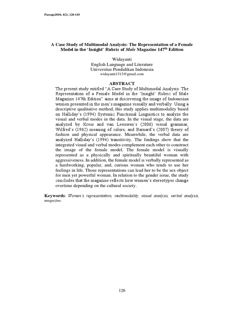 A Case Study of Multimodal Analysis | PDF | Information | Cognitive Science A Case Study of Multimodal Analysis | PDF | Information | Cognitive Science