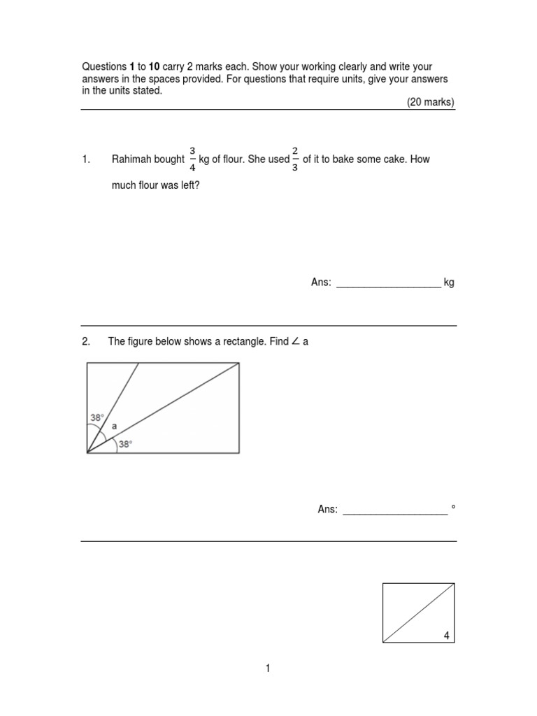 PSLE Foundation Mathematics 2022 Paper 2 | PDF