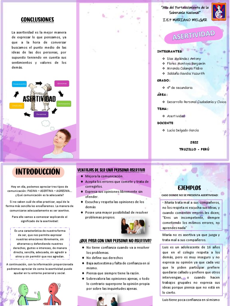 Triptico DPCC 4° - MM | PDF | Sicología | Conceptos psicologicos