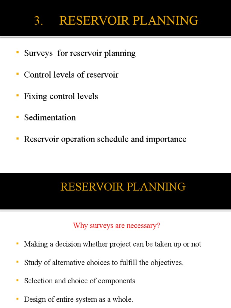Reservoir Planning | PDF | Hydrology | Reservoir