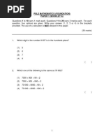 PSLE Foundation Maths 2024 Paper 1 | PDF | Arithmetic | Mathematics