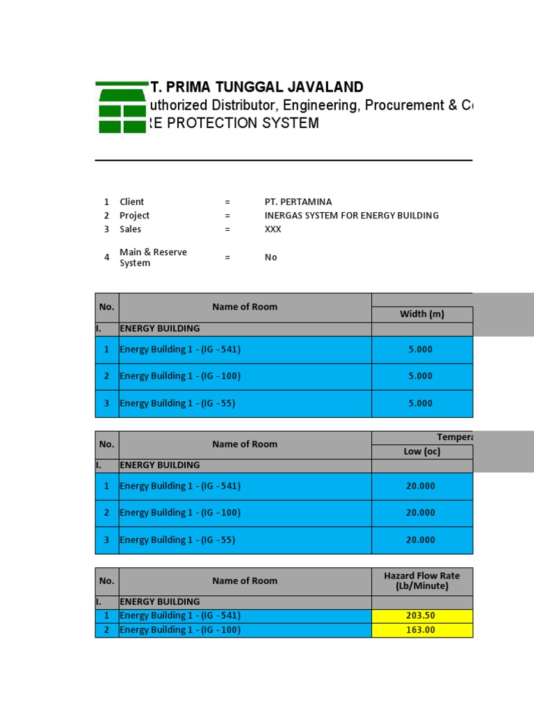 Detail Cal. & Boq Inergas Ig - 541 - Project Juno - 140 L | PDF | Pound ...