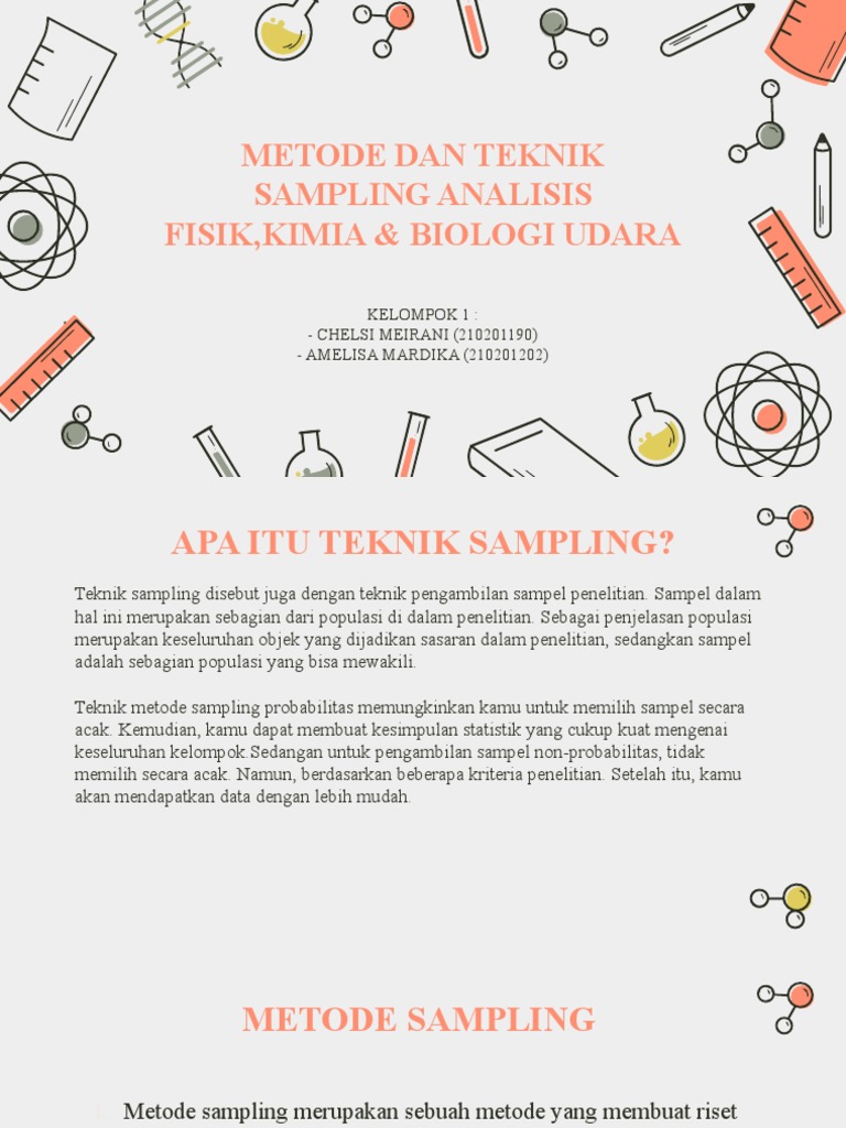 Metode Dan Teknik Sampling Analisis Fisik, Kimia & Biologi Udara | PDF